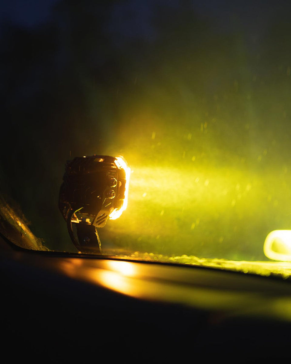 4 Inch Combo LED POD Lights Cube-Z Series | White DRL & Amber Turn sig