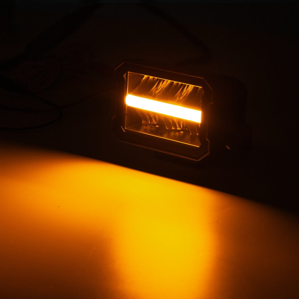4.5 Inch 120W LED Pod Light with White and Amber DRL